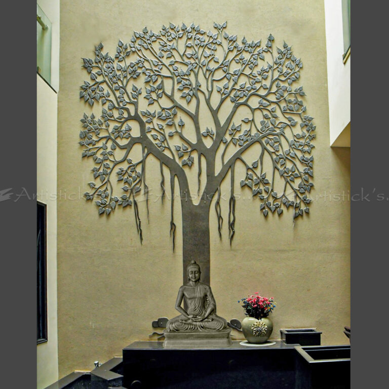 Buddha with Tree Wall Decor Ideas for Home and Office